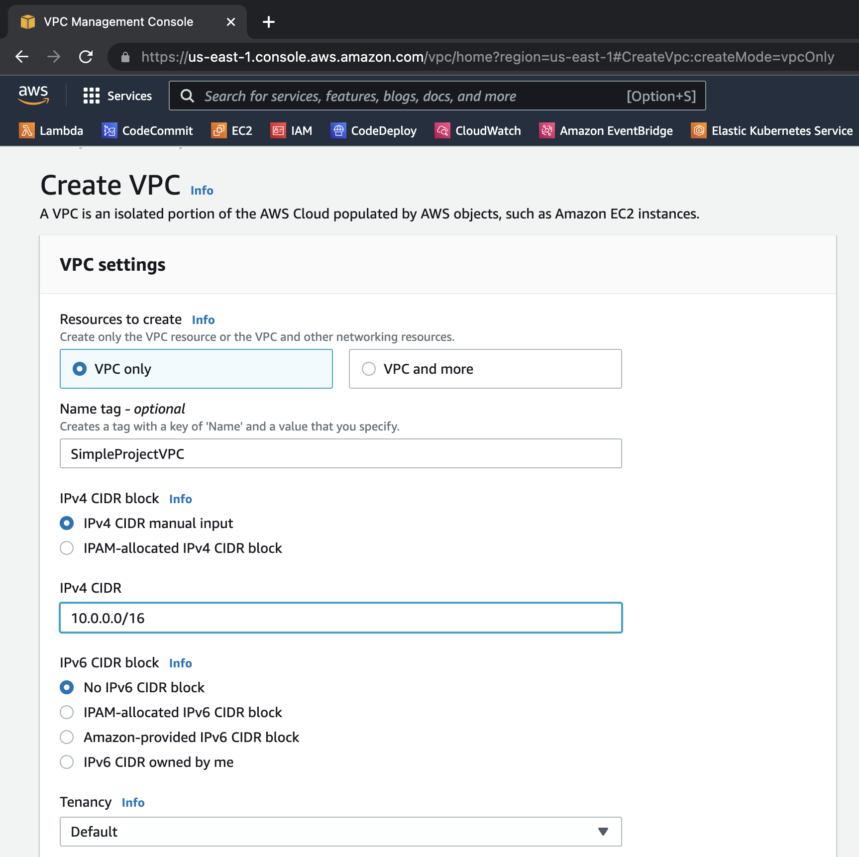 Setting up a custom VPC with EC2 instances on AWS